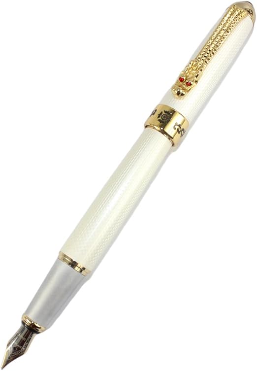 Amazon.com : Gullor Fountain Pen 1000 White Medium Nib : Office Products