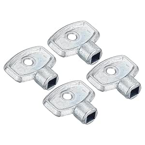 PATIKIL Radiator Valve Keys, 4 Pack Zinc Alloy Square Socket Vent Air ...