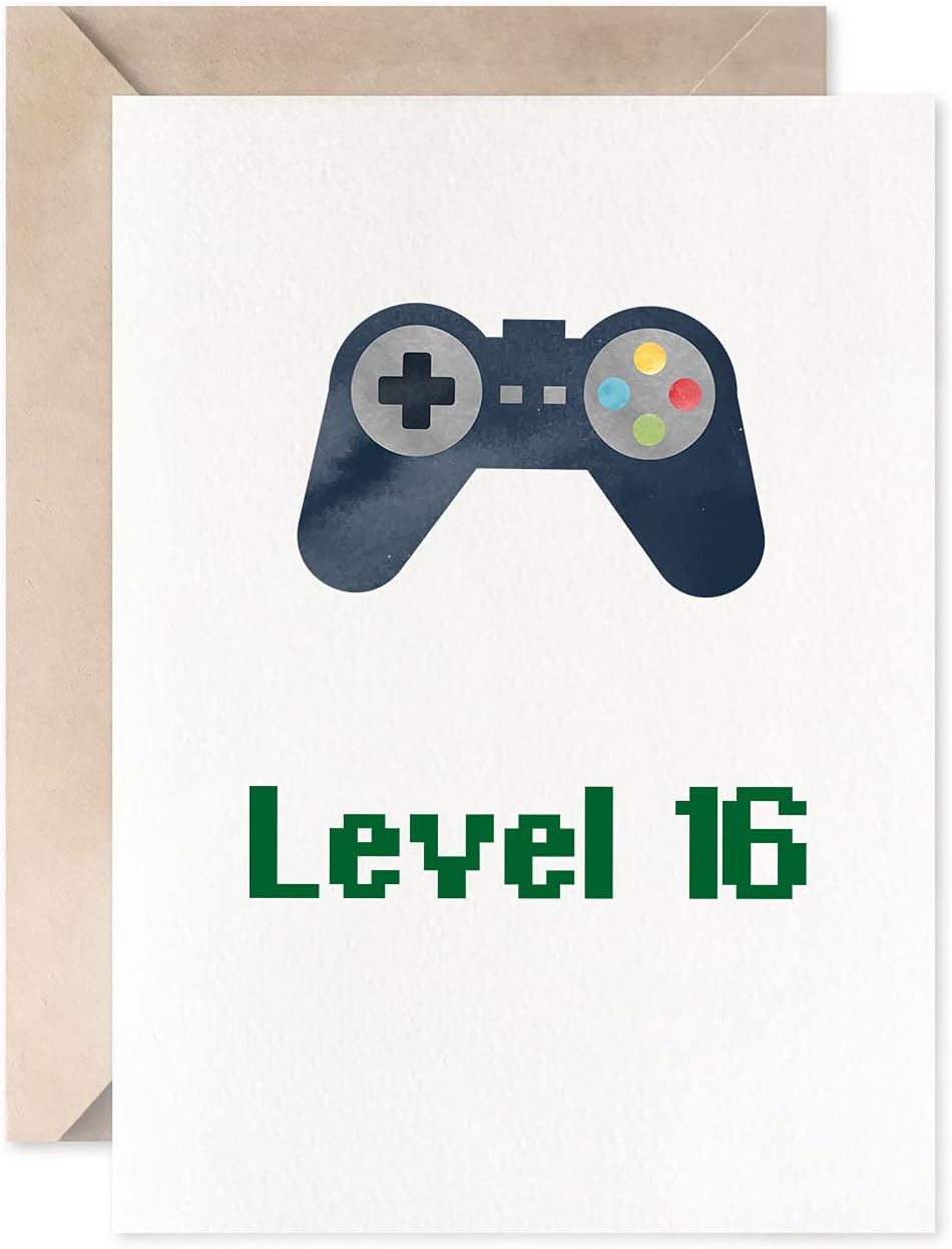 Amazon.com : MAGJUCHE Game 16th Birthday Card, Boy Or Girl Gamer ...