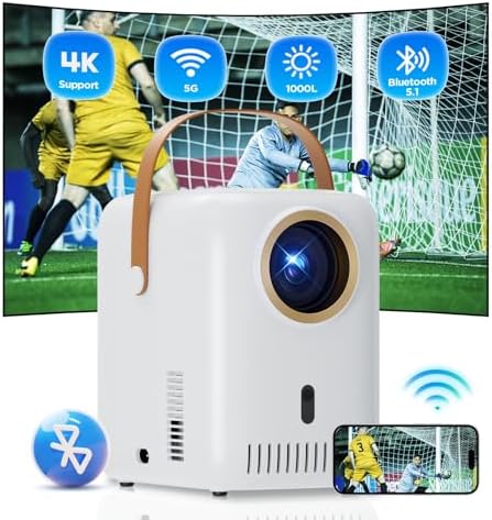 Amazon.com: Auto Focus & Keystone5G WiFi Bluetooth 1080P projector with ...