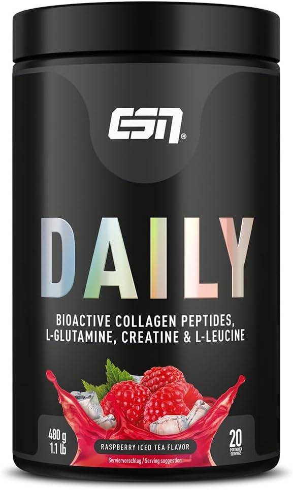 ESN Daily, 480g, Raspberry Iced Tea, enthält Glutamin, Creatin ...