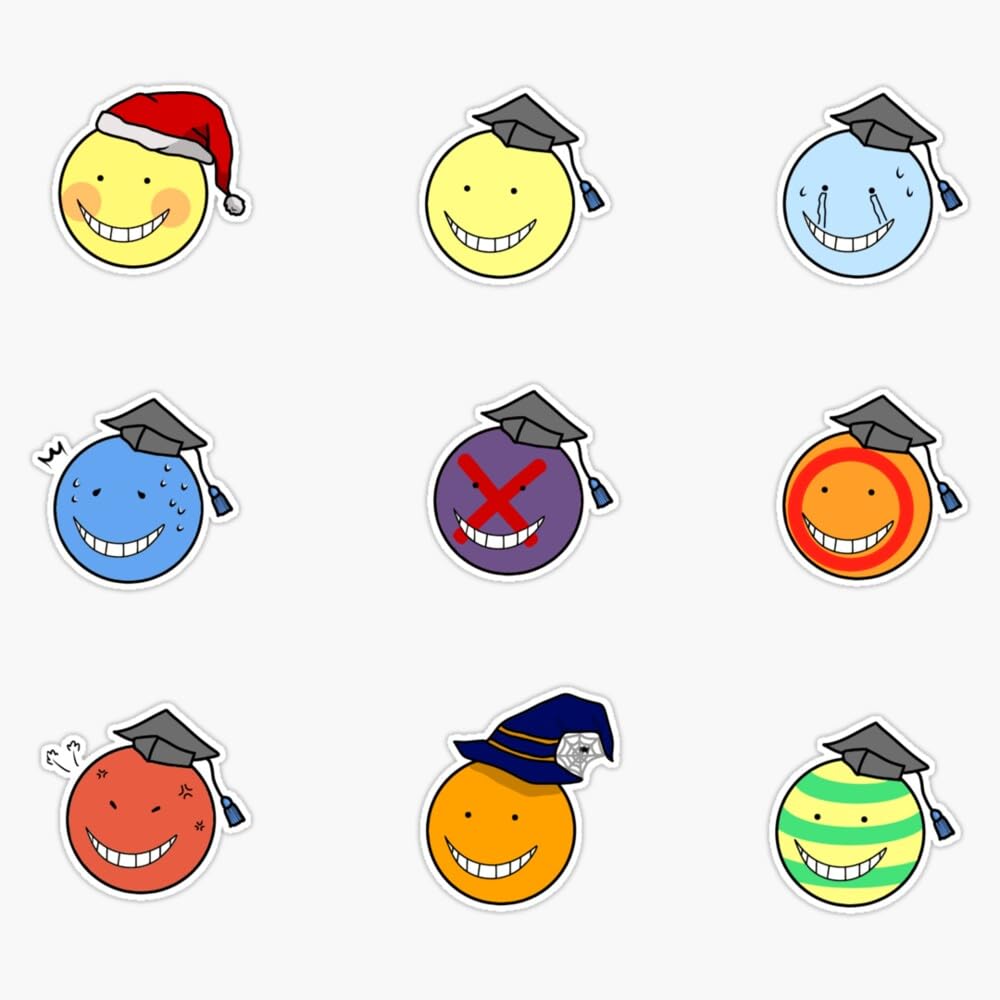 Amazon.com: Assassination Classroom Koro-Sensei Forms 2 Print Sticker ...