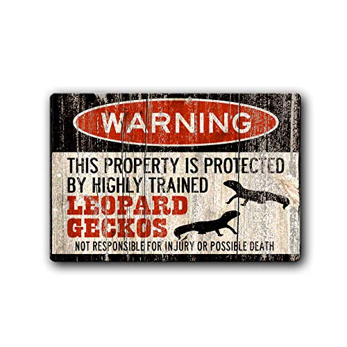 Amazon.com: Leopard Geckos Warning Sign, Funny small Pet sign, Lizard ...