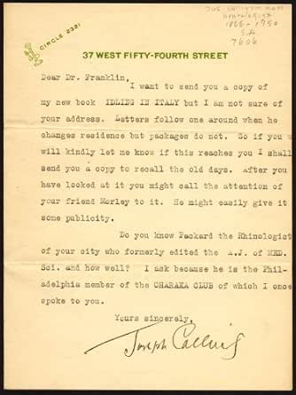 Amazon.com: Joseph Collins - Typed Letter Signed : Collectibles & Fine Art