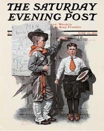 Amazon.com: Recruiting Officer by Norman Rockwell 12.75X16.00. Art ...