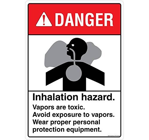 DANGER: Inhalation Hazard, (FE108-A3AL-05), Material: 3M Self Adhesive ...