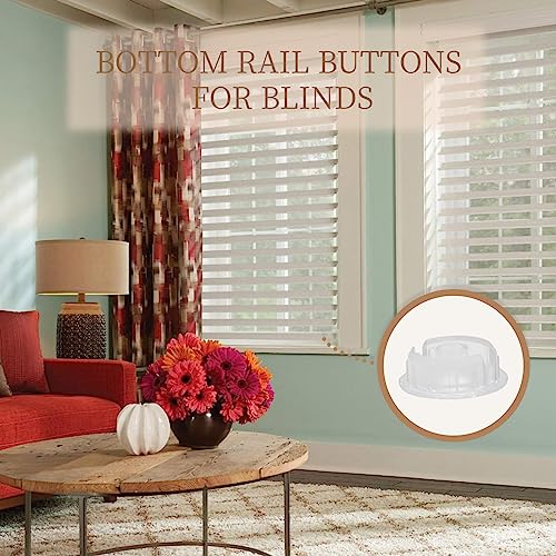 Biaungdo 10 Pcs Clear Bottom Rail Ladder Cord Plugs for Blinds