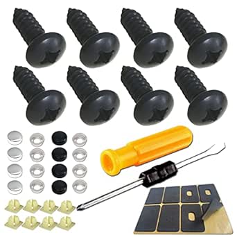 License Plate Frame Screws Fastener Kit -Stainless Steel Anti Rust and ...