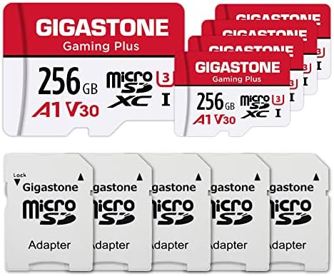 Amazon.com: Gigastone 256GB 5-Pack Micro SD Card, Gaming Plus, Nintendo ...