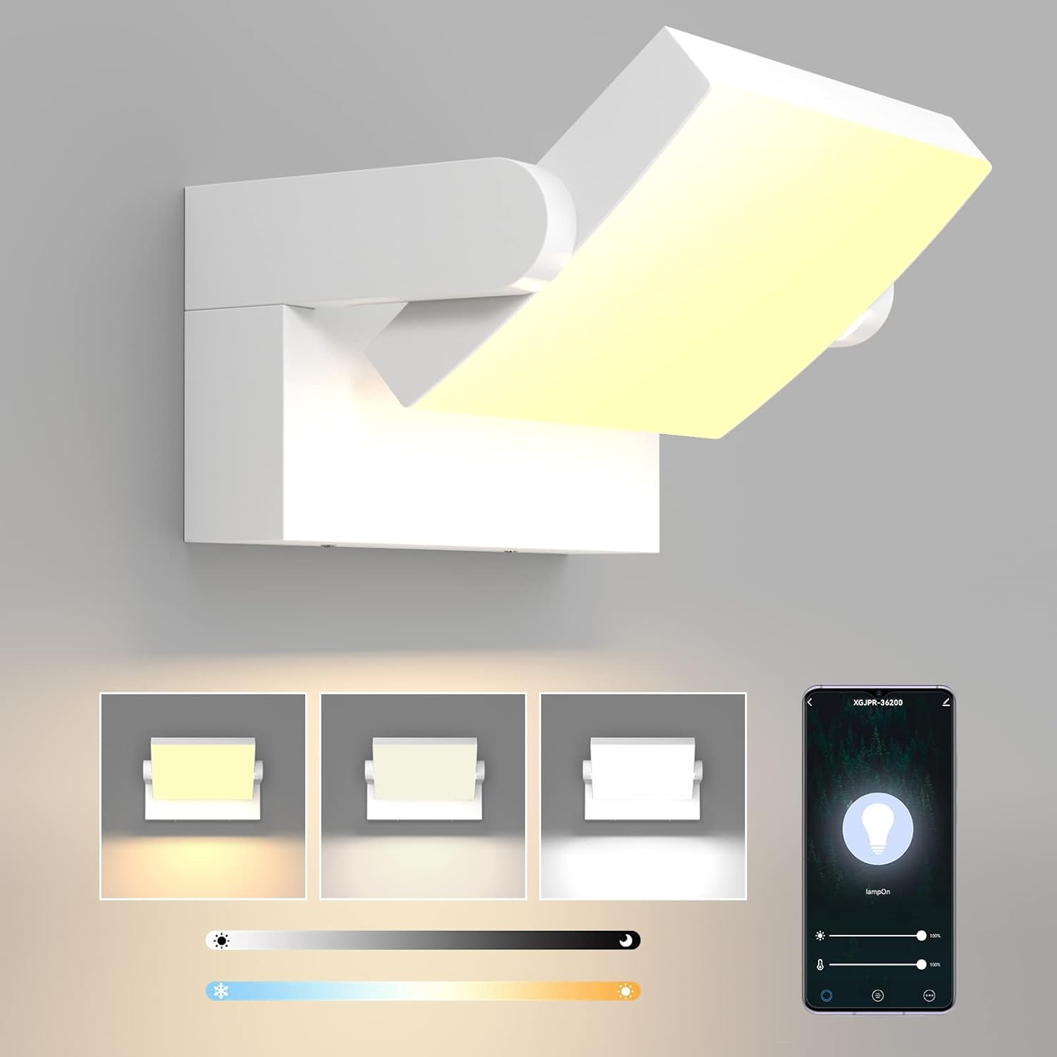 Klighten 24W Außenwandleuchte Dimmbar mit APP-Steuerung, Timer ...