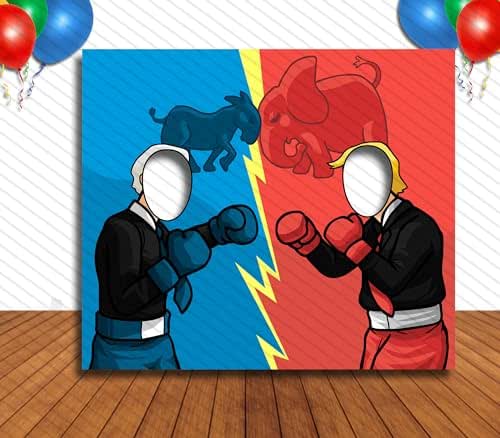 Amazon.com: Funny Biden vs Trump Boxing Match Theme Face Cutout, 36x42 ...