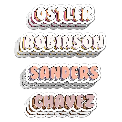 Amazon.com: Personalized Sticker Name Sticker Retro Custom Sticker Cute ...