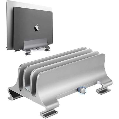 Vaydeer 3-Slot Vertical Laptop Stand Made of Premium ABS Plastics 5 in ...