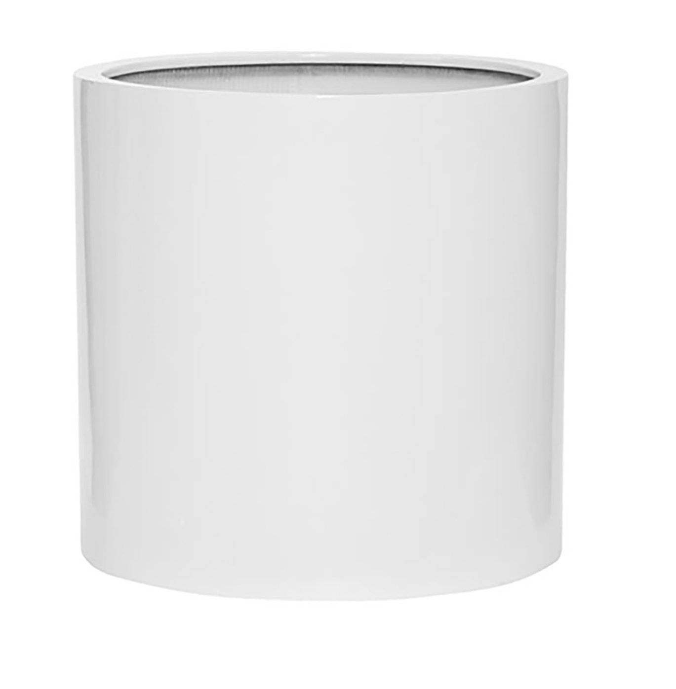 Amazon.com : Elegant Glossy White Cylinder Flower Pot Indoor and Patio ...