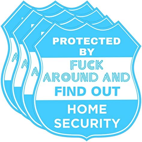 6 Pack Protected by Funk Around and Find Out Surveillance Decals 6 x 6 ...