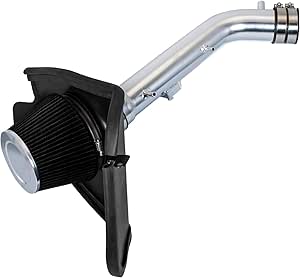 Amazon.com: Cold Air Intake Airflow System with Heat Shield Kit + Filter Combo BLACK Compatible ...