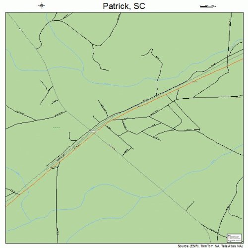 Amazon.com : Large Street & Road Map of Patrick, South Carolina SC ...