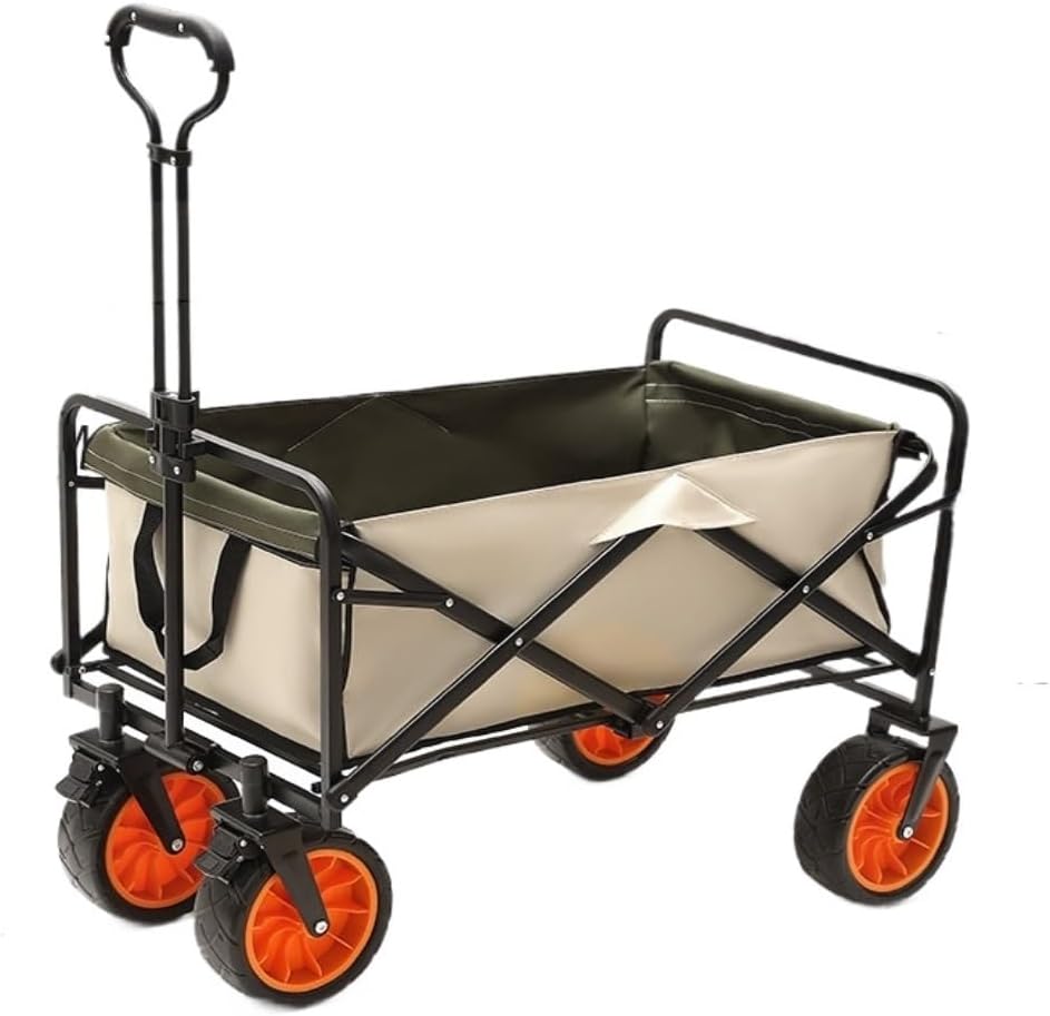 Amazon.com: MBATKA Beach Trolley Cart Outdoor Hand-Pulled Folding ...