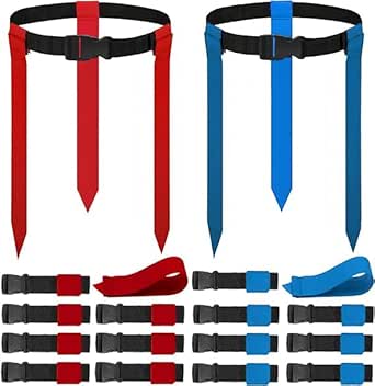 Amazon.com: SmaUnicorn 14 x Flag Football Belts, Adjustable Strong ...