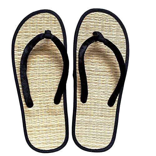 Amazon.com: Women's Bamboo Flip Flop,Straw Beach Sandals Handmade,Straw ...