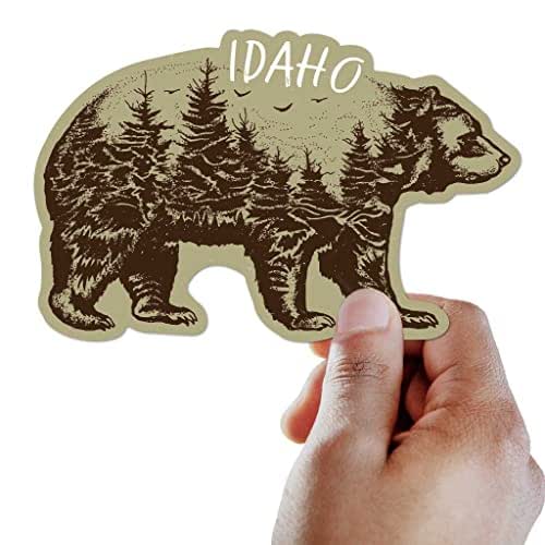Amazon.com: Idaho Grizzly Bear Sticker, Cool Idaho Outdoors Bumper ...