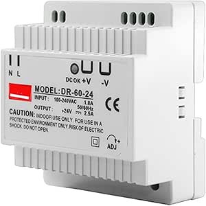 Amazon.com: KQOO Industrial DIN Rail Switching Power Supply DR-30W 45W 60W Single Output 5V 12V ...