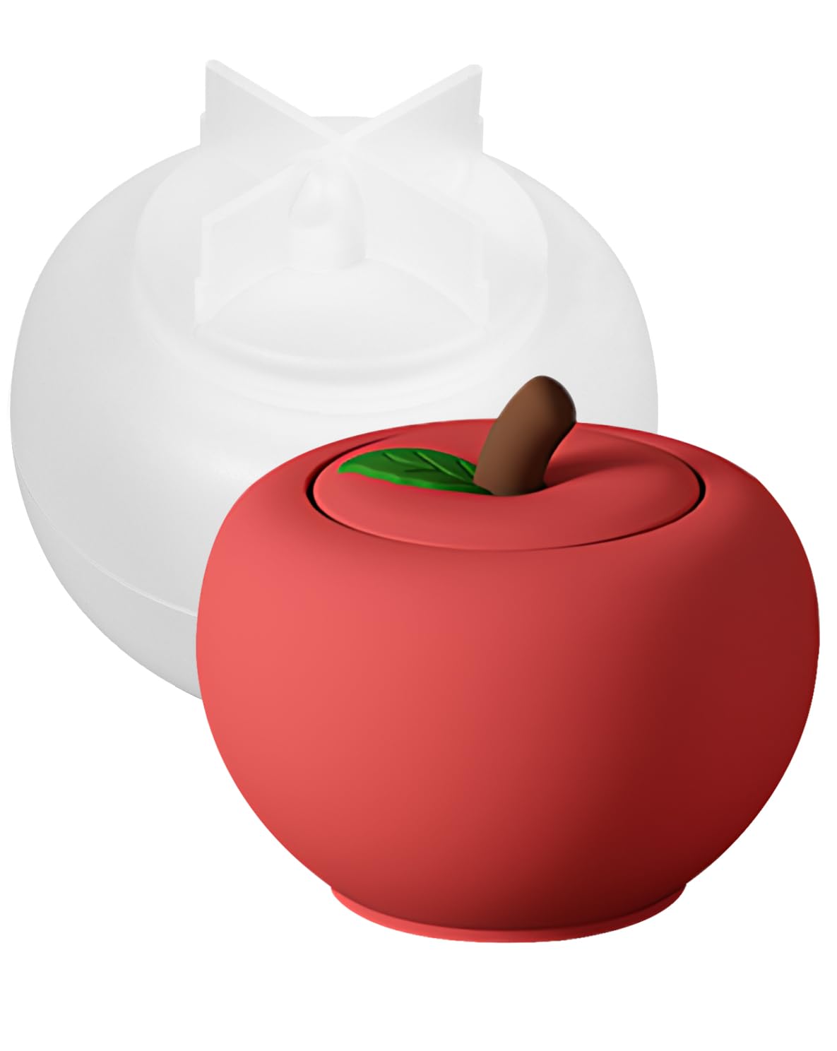 Amazon.com: Liobelon Apples Shaped Silicone Jar Molds, Fruit Epoxy ...