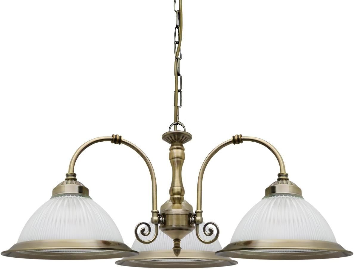 Long Life Lamp Company Vintage Glass Pendant Light Brass Hanging ...