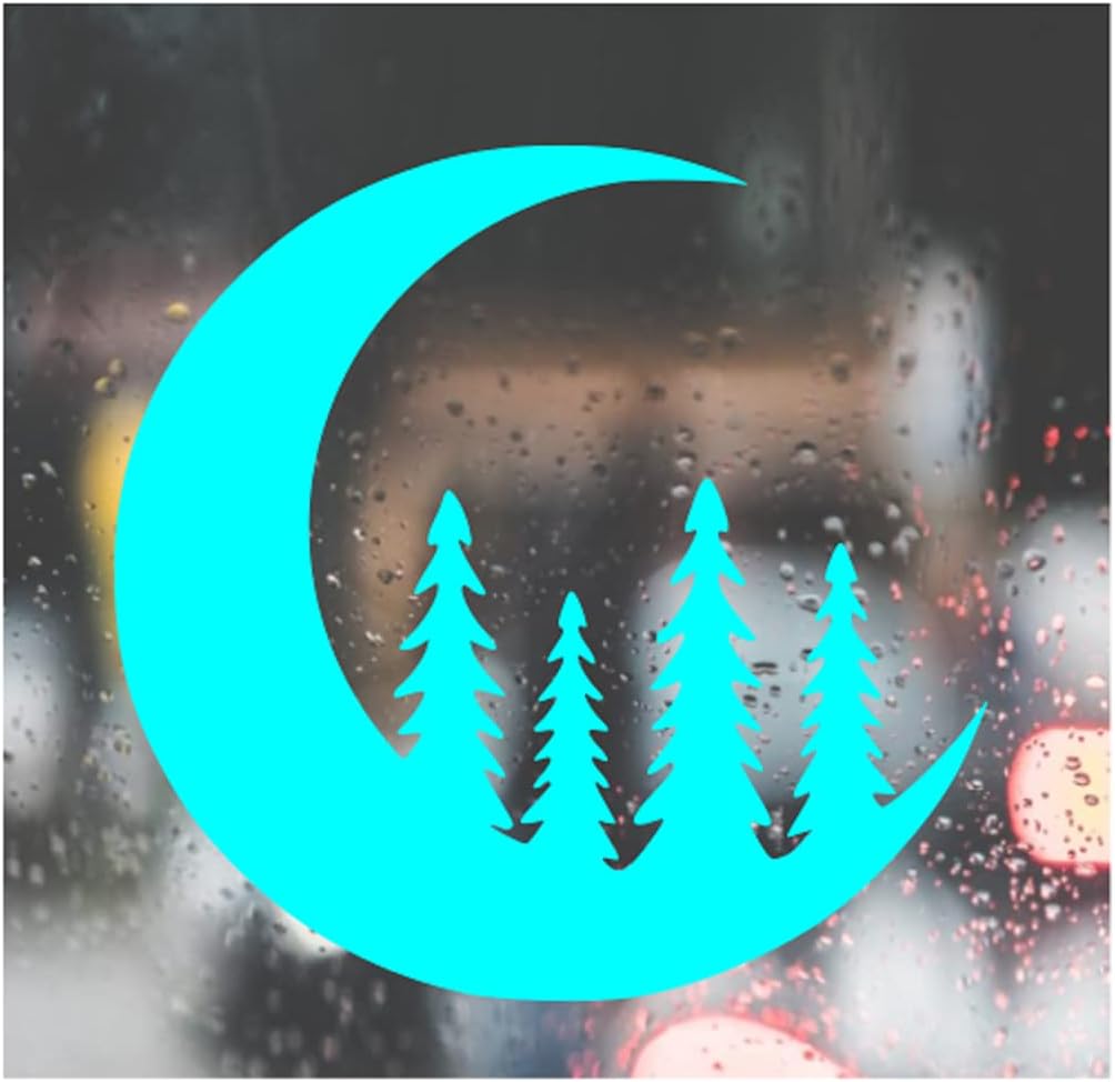 Amazon.com - Forrest Moon Tree Forest Vinyl Die Cut Decal Bumper ...