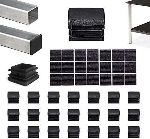 YouU 15x15mm Square Tubing Plastic Plug Square Tube Stoppers End Caps ...