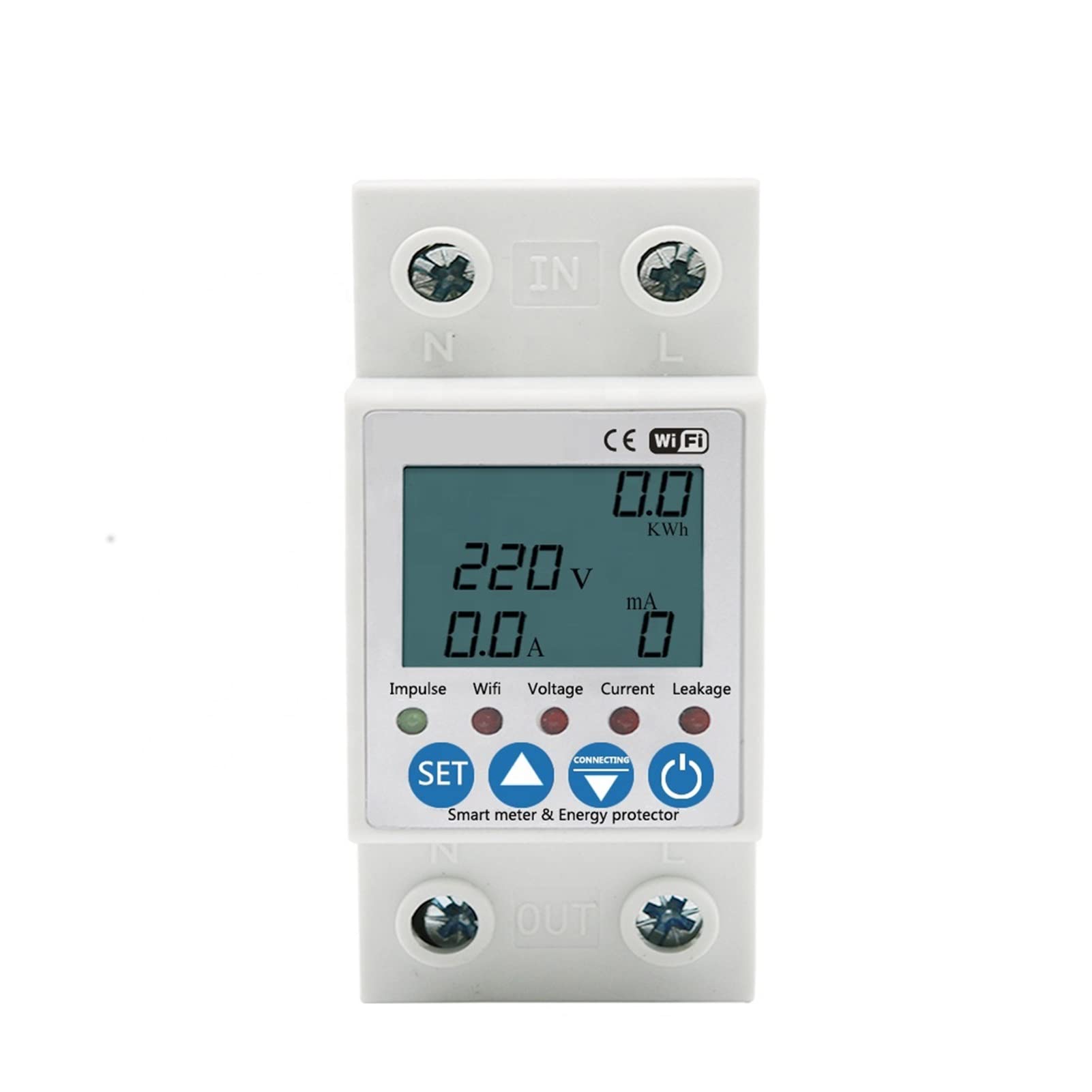 Buy Wifi Smart Circuit Breaker Timer 63a Tuya App Smart Circuit Earth Leakage Over Under Voltage