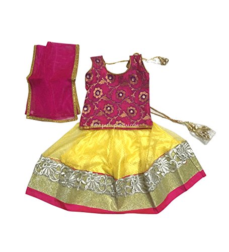 Buy Pattu Pavadai Ethnic Wear Fancy Butterfly Langa with Blouse ...