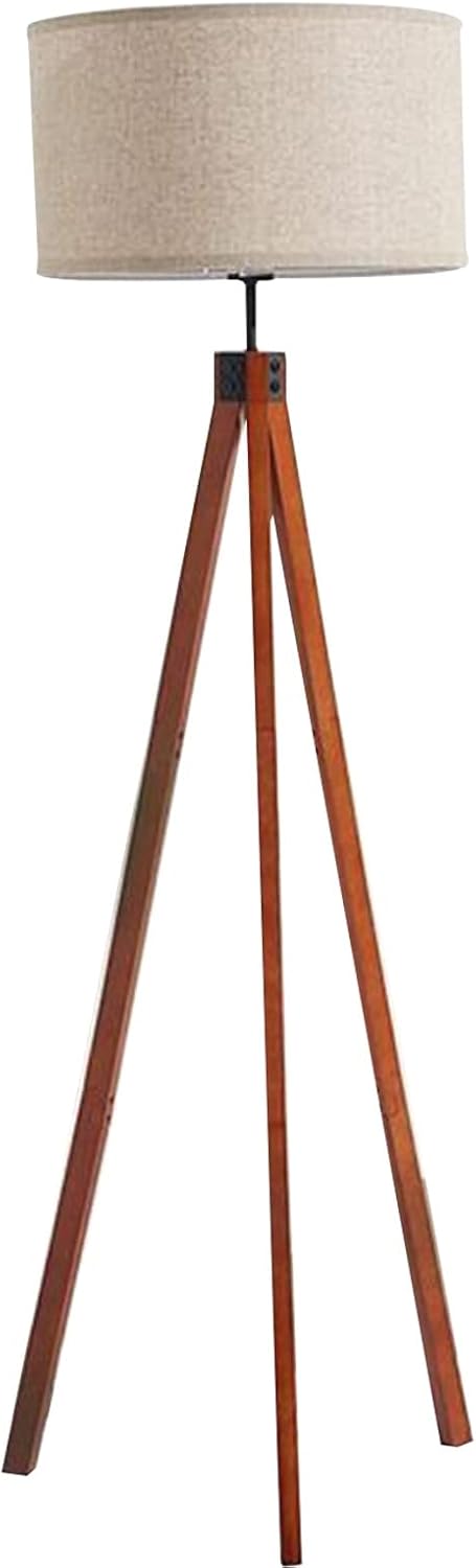 Battery Powered LED Floor Lamp,Battery Operated Tall Lamp with Wooden ...