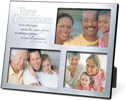 Amazon.com - Three Generations Multiple Slot Brushed Metal Photo Frame ...