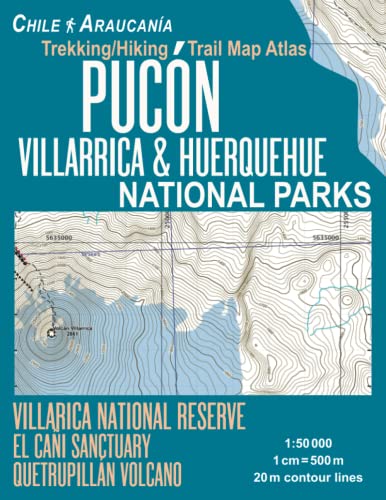 Pucon Trekking Hiking Trail Map Atlas Villarrica And Huerquehue ...