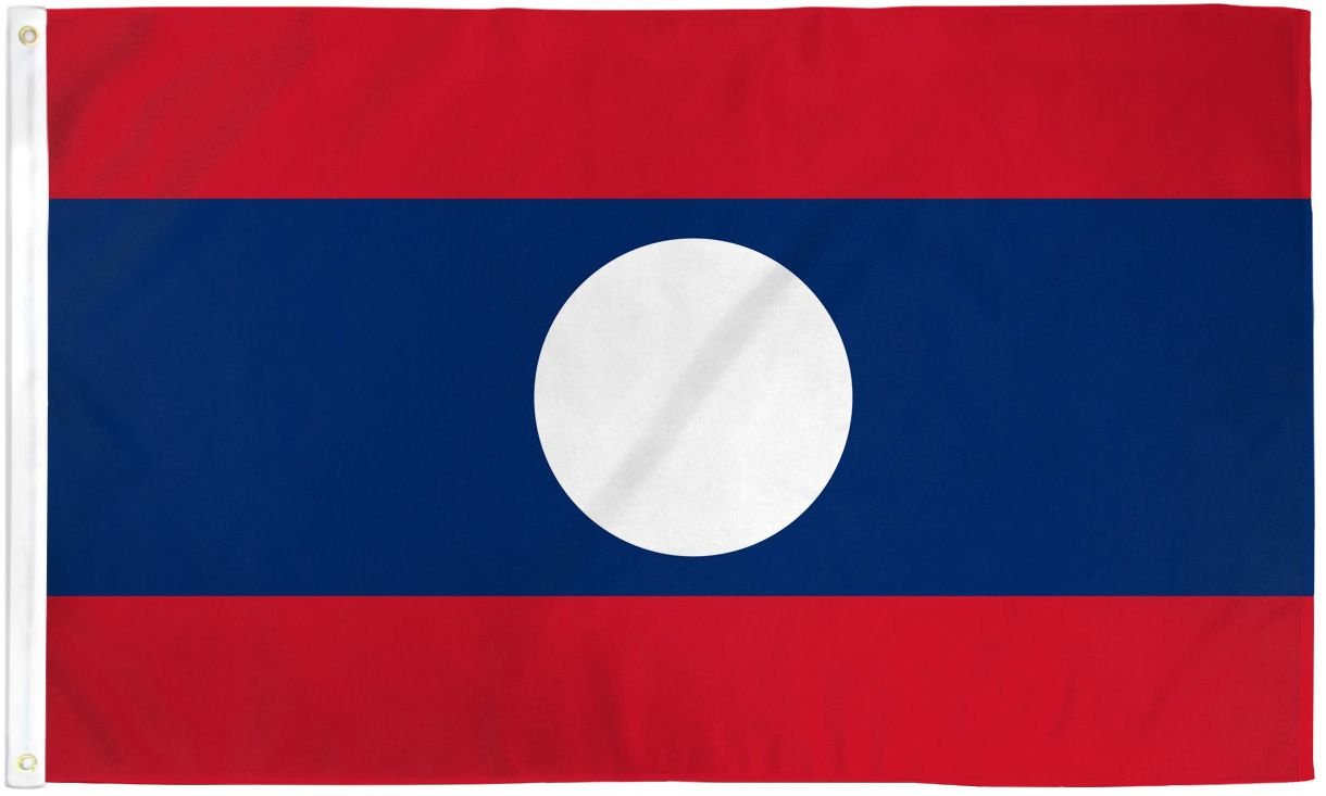 Amazon.com : Laos Flag 3x5ft Poly - INTERNATIONAL FLAGS : Patio, Lawn ...