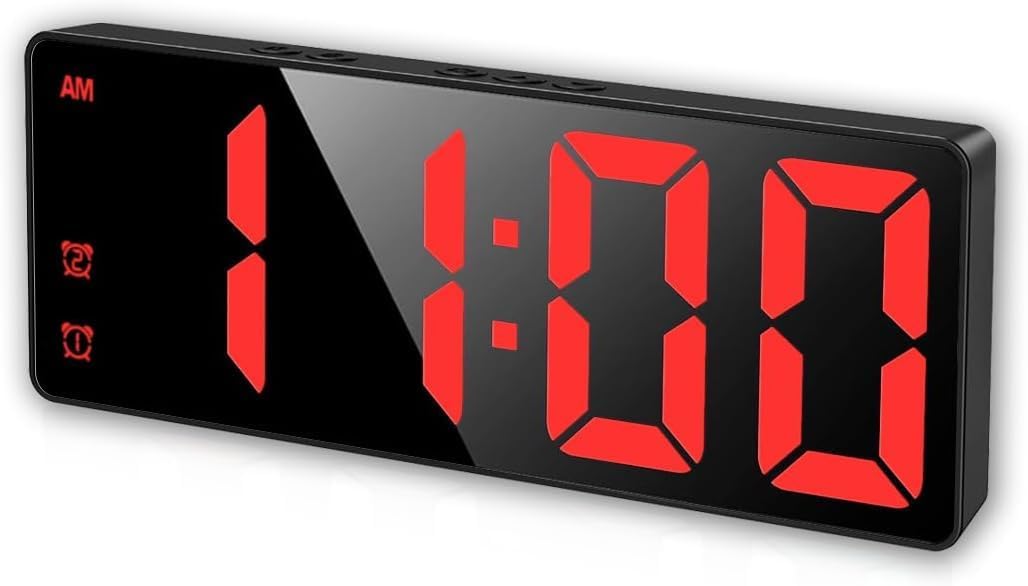 Amazon.com: Königswerk Digital Alarm Clock, Mirror Surface LED ...