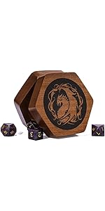 Amazon.com: UDIXI 2 in 1 DND Dice Box, Bamboo Storage Box with Magnetic ...