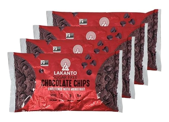 Amazon.com: Lakanto Sugar Free Chocolate Baking Chips Sweetened with ...