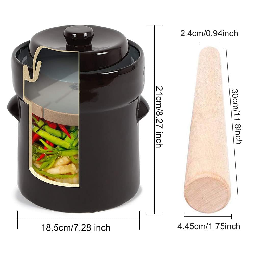 Snapklik.com : Suteck Fermentation Crock Jar 2 Liter / 0.5 Gallon ...
