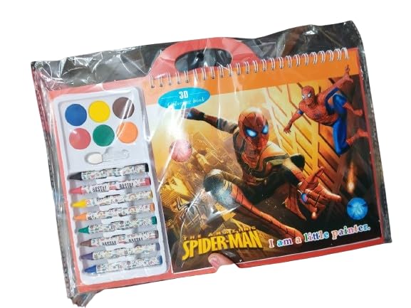 Daddy's Gift Galary Spiderman Theme Cartoon Colouring Book with Colour ...