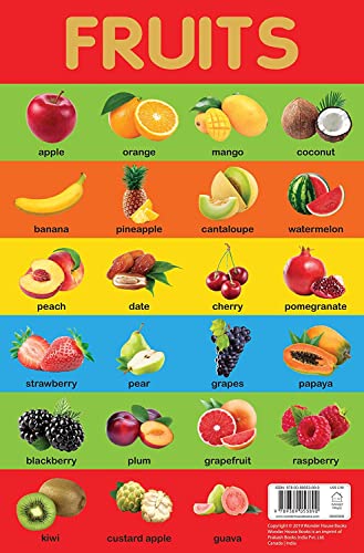 Buy Fruits Chart - Early Learning Educational Chart For Kids: Perfect ...