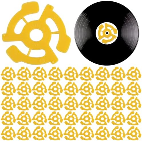 Amazon.com: Framendino, 100 Pack Plastic 45 RPM Record Adapters Yellow ...