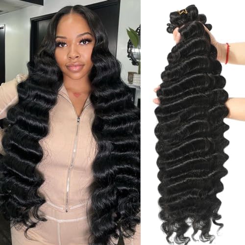 Amazon.com : Water Wave Bundles Human Hair 16 18 20 Inch Deep Wave ...
