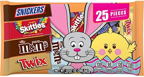 Amazon.com: TWIX, SNICKERS, M&M'S & SKITTLES Fun Size Easter Candy ...