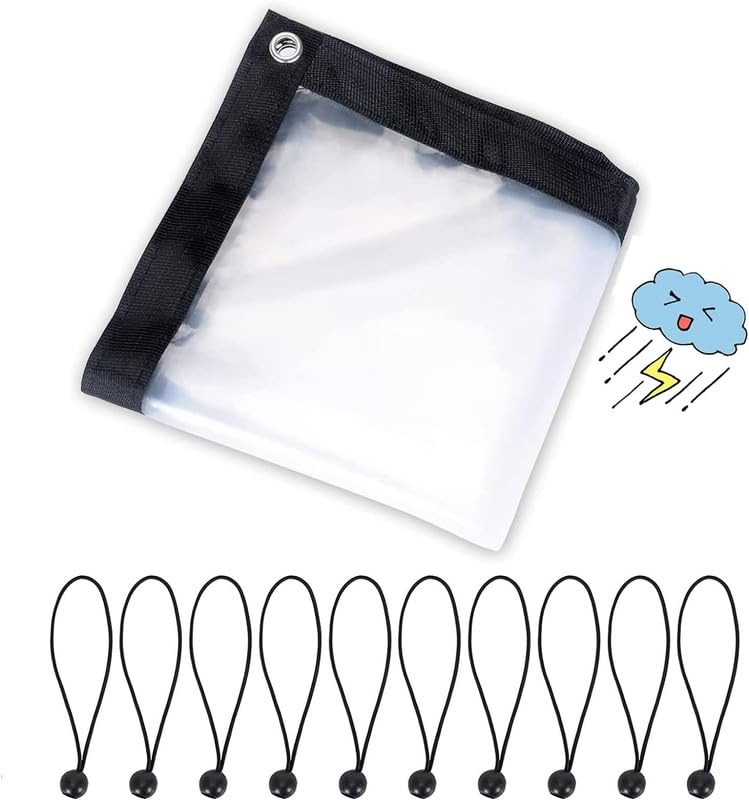 Amazon.com: AZANU PVC Clear Waterproof Cover Tarp Foldable，3x4 FT ...