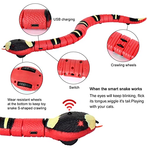Snapklik.com : Vrbabies Snake Cat Toy, Smart Sensing Cat Toys For Cats ...
