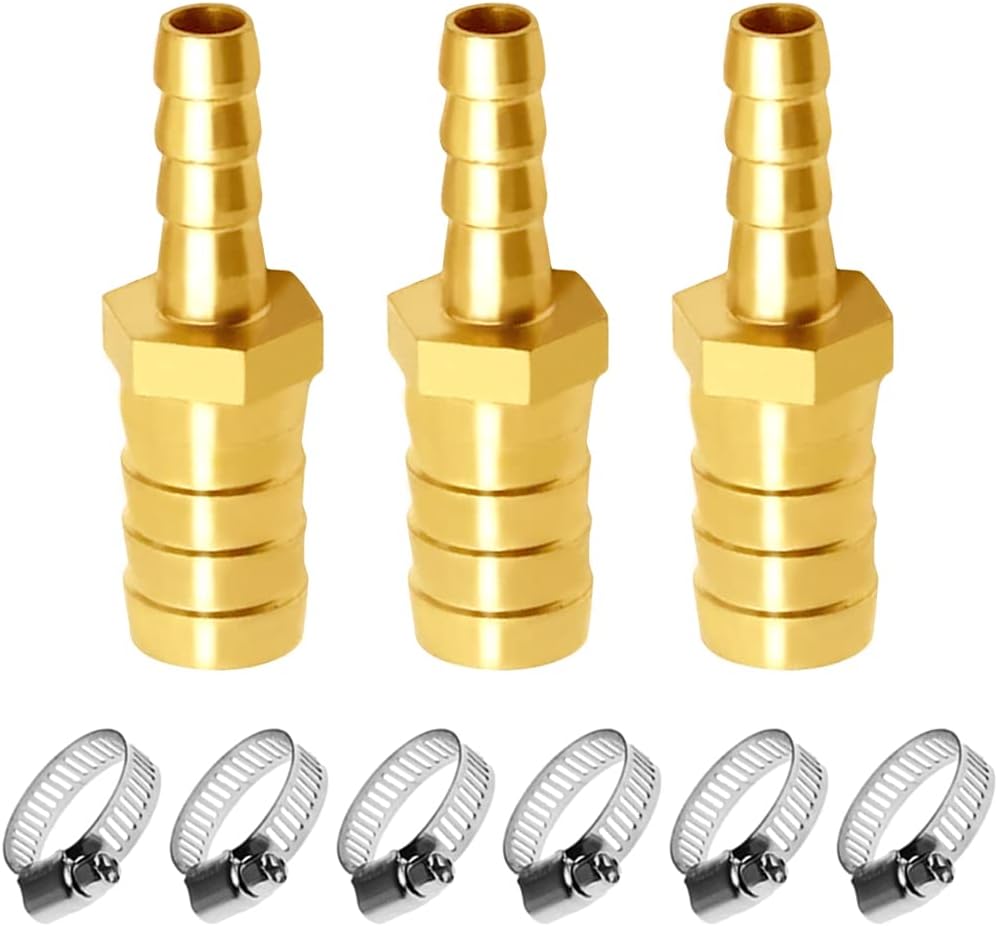 Amazon.com: Brass Hose Barb Reducer, 3/8" to 5/16" Barb Hose ID ...