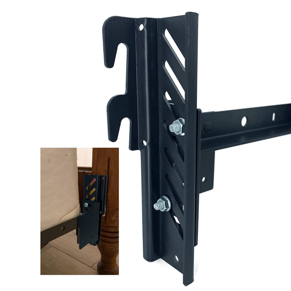 Buy Neluko 2Pcs Headboard Brackets for Metal Bed Frame, Bed Rail Hooks ...