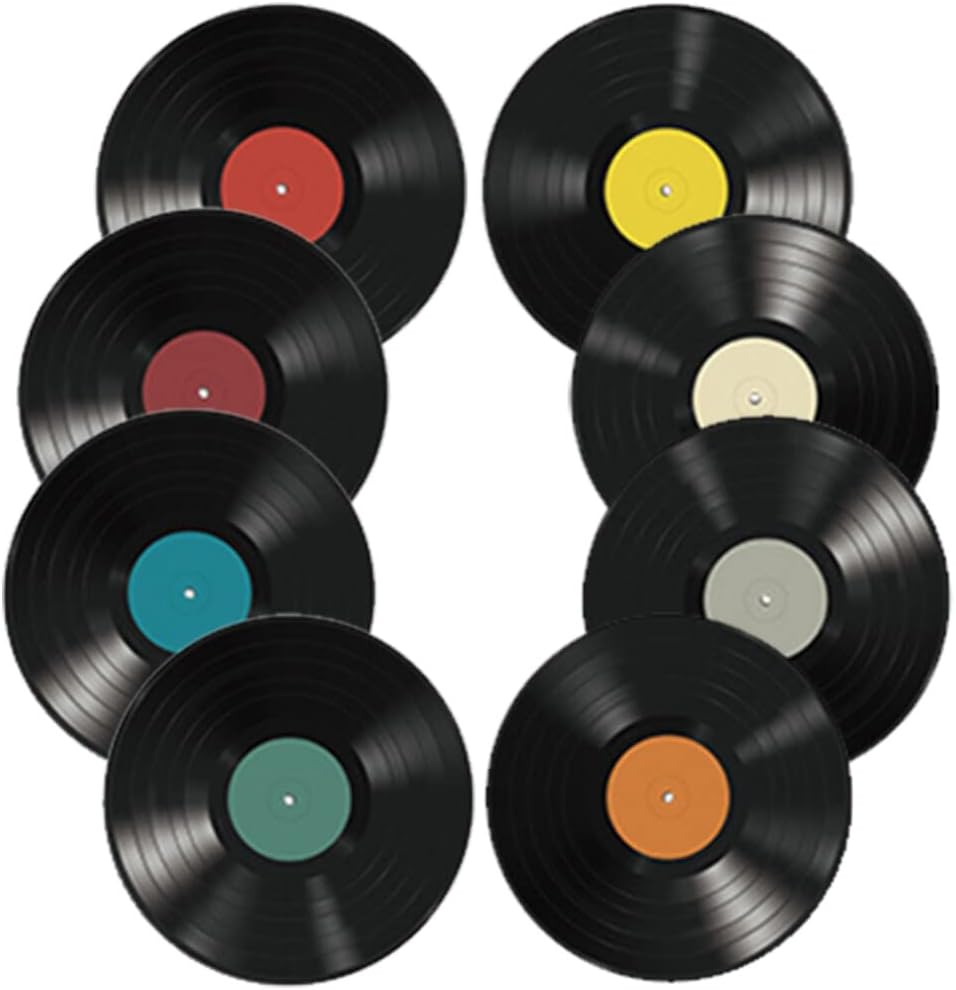 SAFIGLE 16Pcs Vinyl Record Wall Stickers - Retro Music Decor for Rock ...